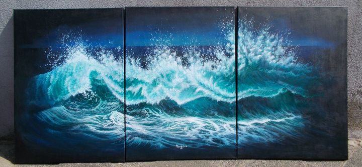 Neptune - Pumpkin Art - Paintings & Prints, Landscapes & Nature, Beach ...