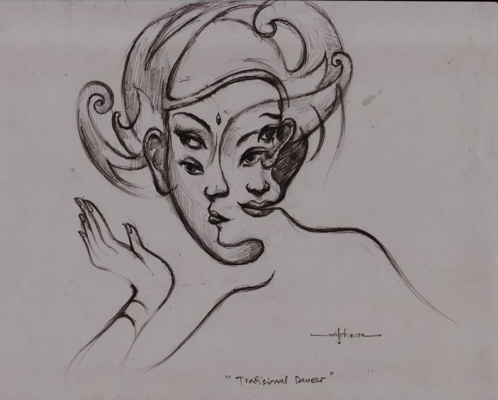 Java dancer, drawing - ARHARRA ART - Drawings & Illustration, Ethnic ...