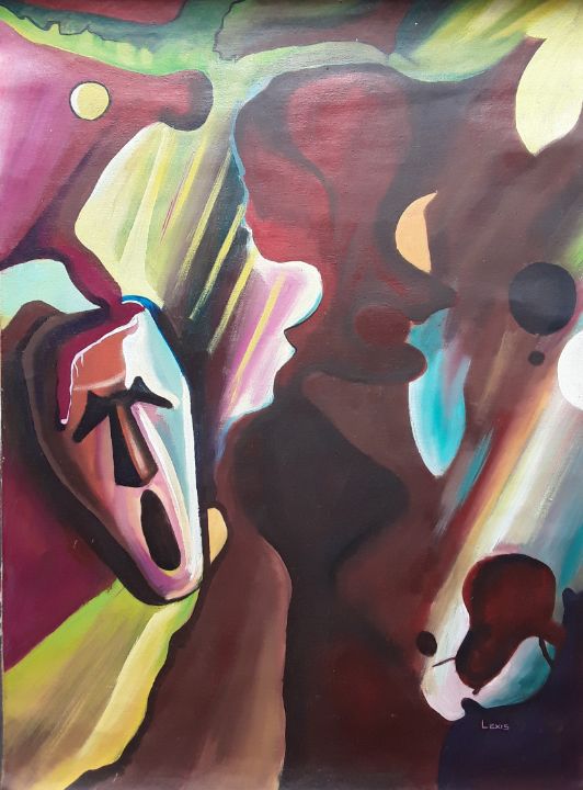 African masks, Abstract art - Lexis Art and craft - Paintings & Prints ...