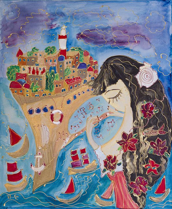 Mermaid playing her magic flute - Mansohn House - Paintings & Prints ...