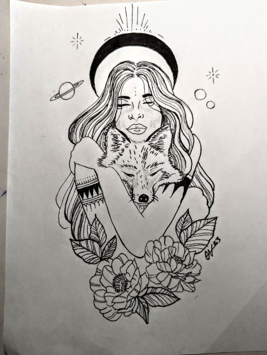 Foxy native - Tree Trunk Trash - Drawings & Illustration, Animals ...