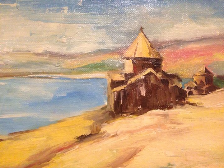Island of Lake Sevan - Sona Manoukian Art - Paintings & Prints ...