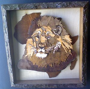 Lion in Africa - Scroll saw art - Sculptures & Carvings, Animals, Birds ...