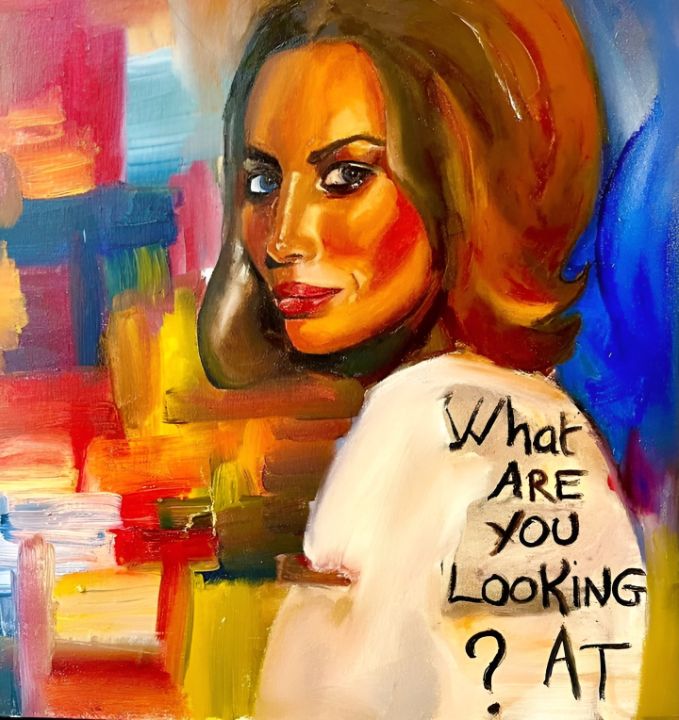 Christy Turlington looking at you - Leïla Issa Brahim art - Paintings ...