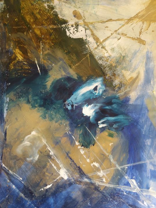 Sandy mountains - Leïla Issa Brahim art - Paintings & Prints, Abstract ...