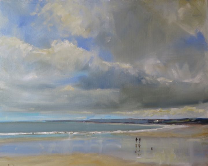 Filey Bay - Malcolm Ludvigsen - Paintings & Prints, Landscapes & Nature ...