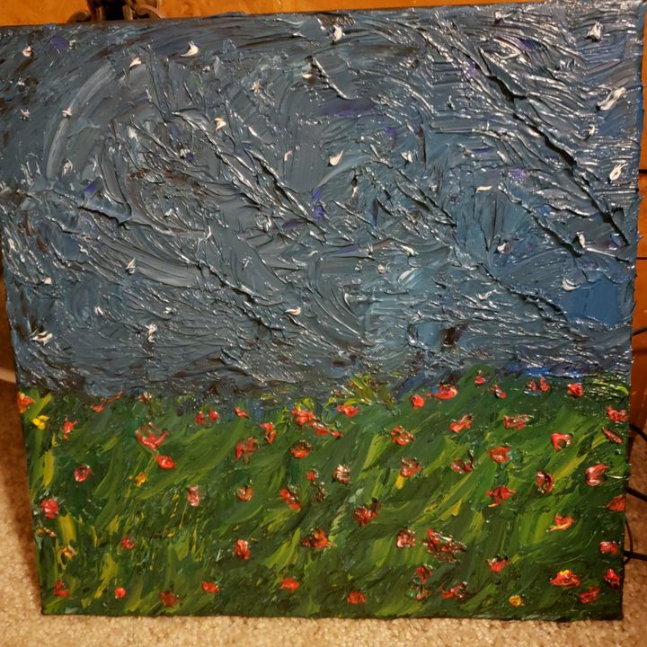 Abstract field - Lisa - Paintings & Prints, Abstract, Landscape - ArtPal