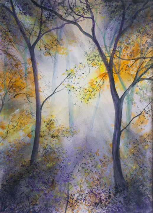 Light in the Forest - Ceri David Jones - Paintings & Prints, Flowers ...