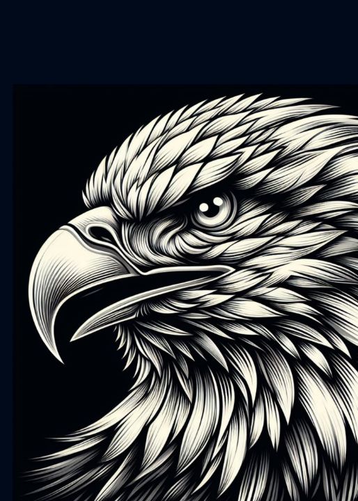 Eagle Head Poster Illustration - Creativedia Studio - Drawings ...