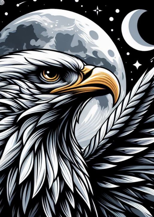 Eagle Head Poster Illustration - Creativedia Studio - Drawings ...
