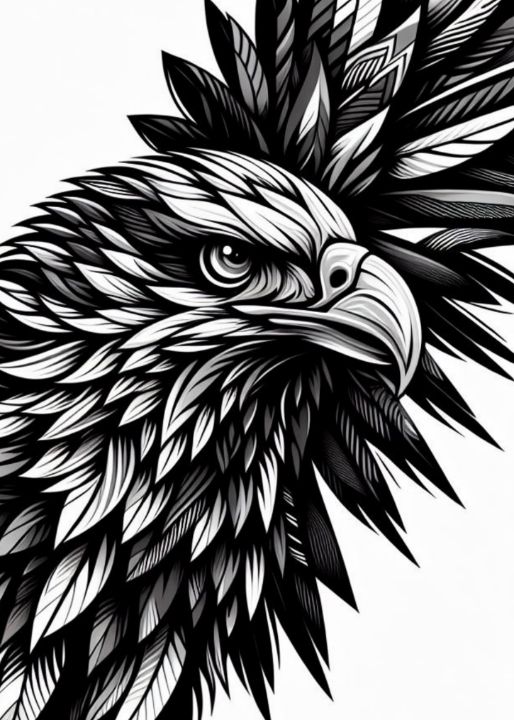 Eagle Head Poster Illustration - Creativedia Studio - Drawings ...