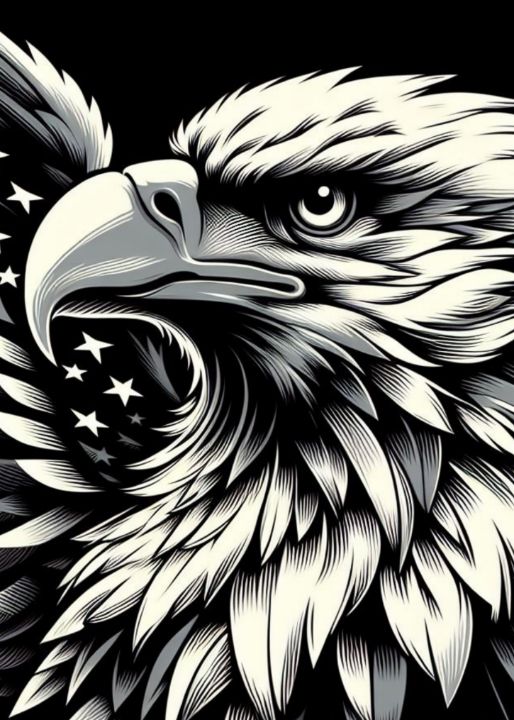 Eagle Head Poster Illustration - Creativedia Studio - Drawings ...