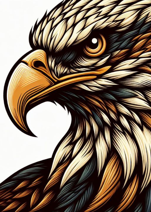 Eagle Head Poster Illustration - Creativedia Studio - Drawings ...