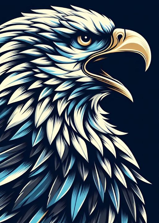 Eagle Head Poster Illustration - Creativedia Studio - Drawings ...