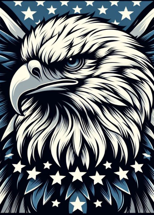Eagle Head Poster Illustration - Creativedia Studio - Drawings ...
