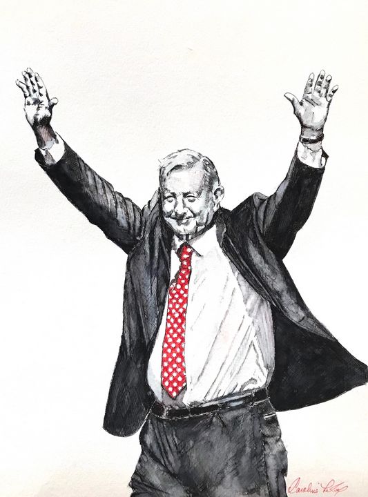 Andrés Manuel López Obrador - Caroline Leroux Art - Drawings ...