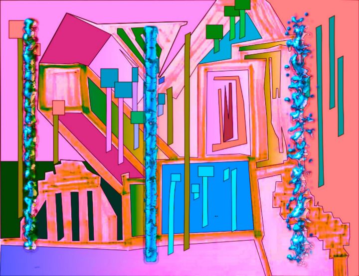 A geometric coral reef - Jose Sandoval - Digital Art, Abstract ...