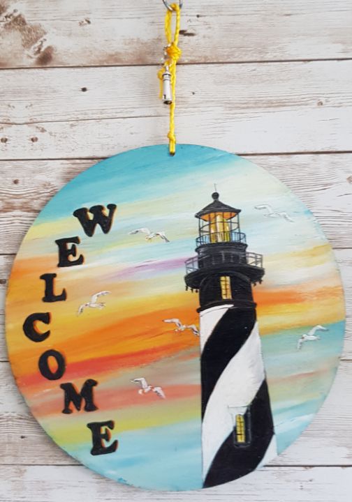 Welcome Lighthouse 01/ Door Hanger - Heijdi's fantastic painted World ...