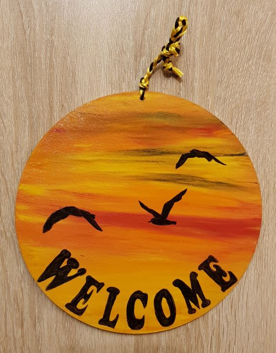 Welcome Sunset 01/ Door Hanger - Heijdi's fantastic painted World ...