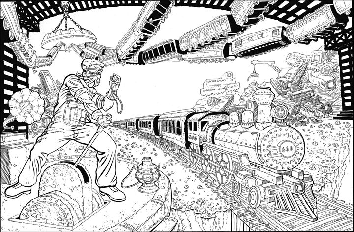 Train of Hell - David Miley - Drawings & Illustration, Fantasy ...