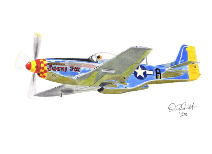 Swamp Fox P-51D - Owenaviation - Drawings & Illustration, Science ...