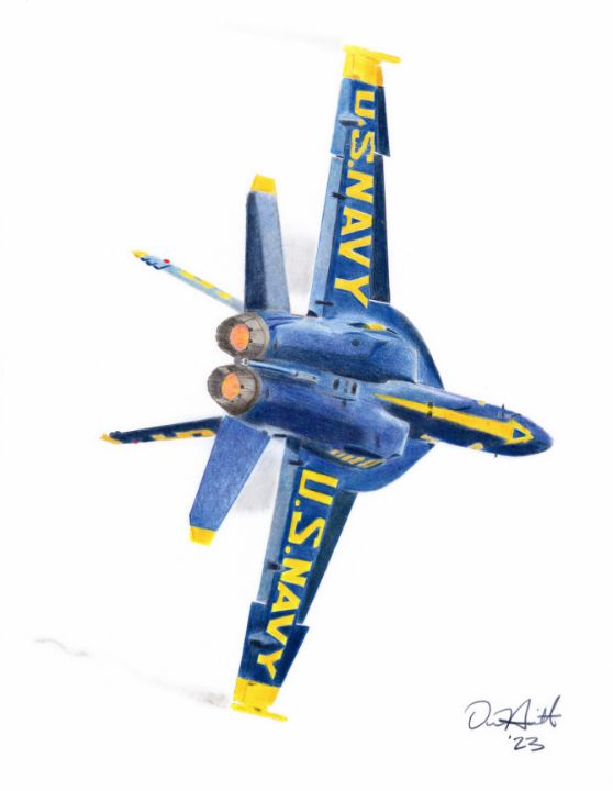 Blue Angels F/A-18E - Owenaviation - Drawings & Illustration, Science ...