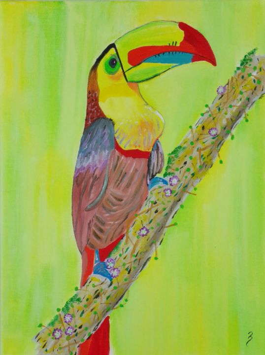 Toucan Print - Terry Dzedzej - Paintings & Prints, Animals, Birds ...