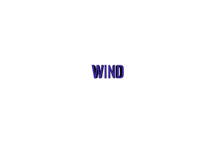 Word 3D Art - Wind - Digital Art, Abstract, Text - ArtPal