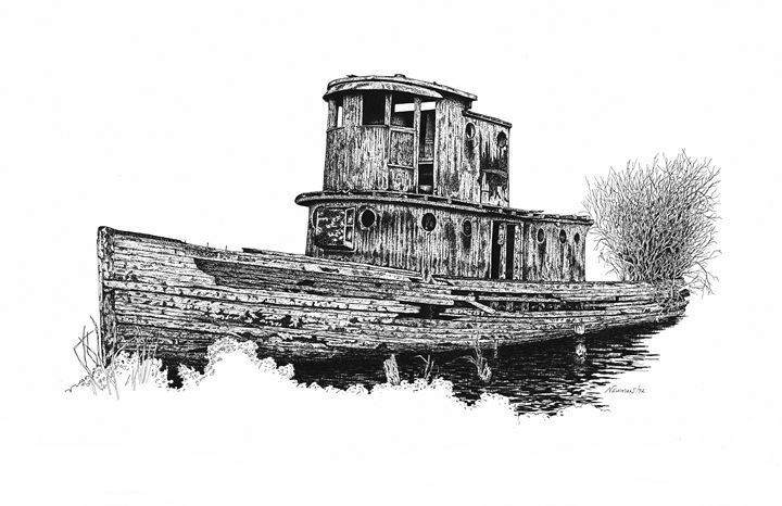 The Last Mooring - NewmanArt - Drawings & Illustration, Landscapes ...