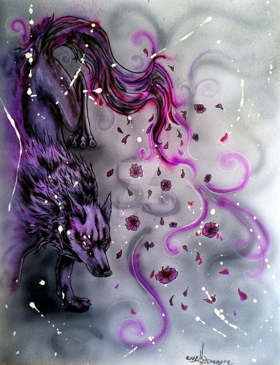 Blossom Wolf - Knyghtshade - Drawings & Illustration, Animals, Birds ...