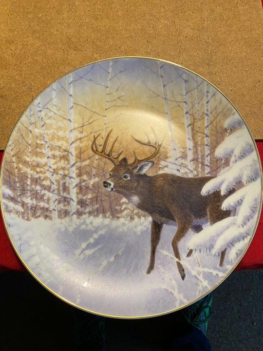 White-tailed Deer plate - Frederick Wetzel estate - Paintings & Prints ...