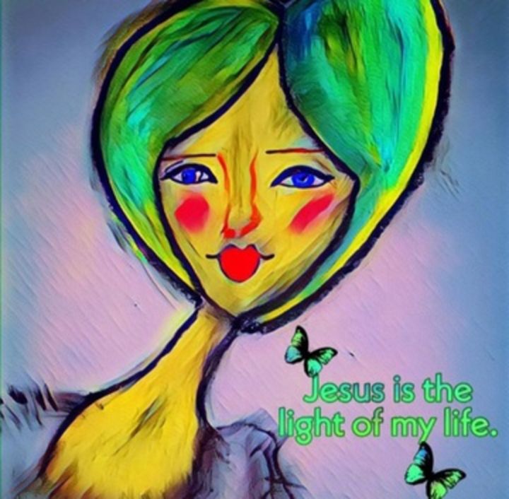 CHRISTIAN ART JESUS IS THE LIGHT OF - ART BY LUCY - Paintings & Prints ...