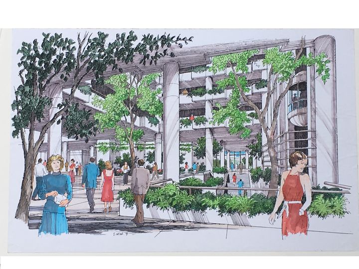 INTERIOR MALL COURTYARD - VISARCH BNN - Drawings & Illustration ...