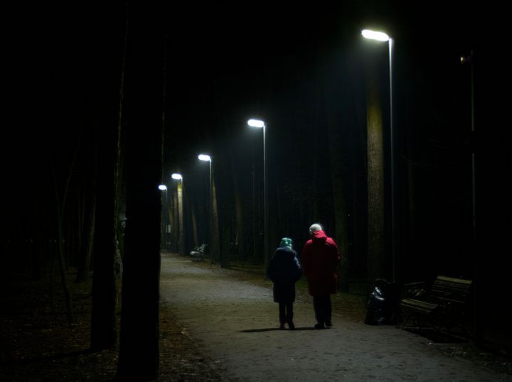 Park at night. Snowless winter - Alex Photos - Photography, Landscapes ...