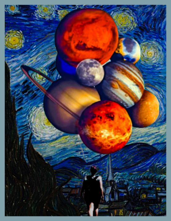 Starry night after Van Gogh - Crypt show studio - Paintings & Prints ...