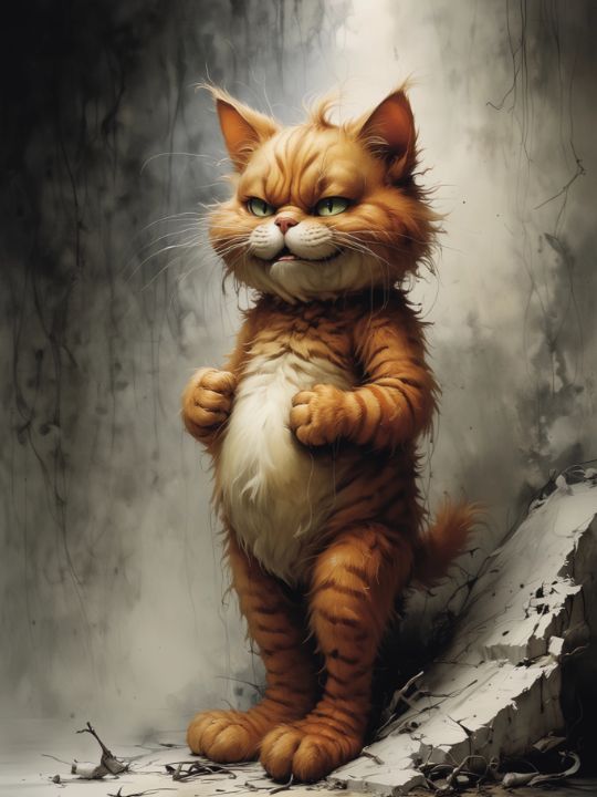 Garfield in the Fog - Veronica Vegetable Vampire - Digital Art & AI ...
