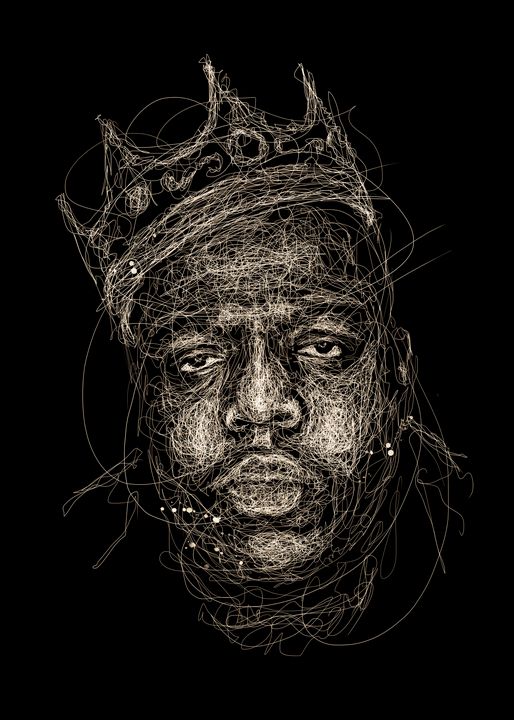 biggie small scribble art - izmo scribbles - Drawings & Illustration ...