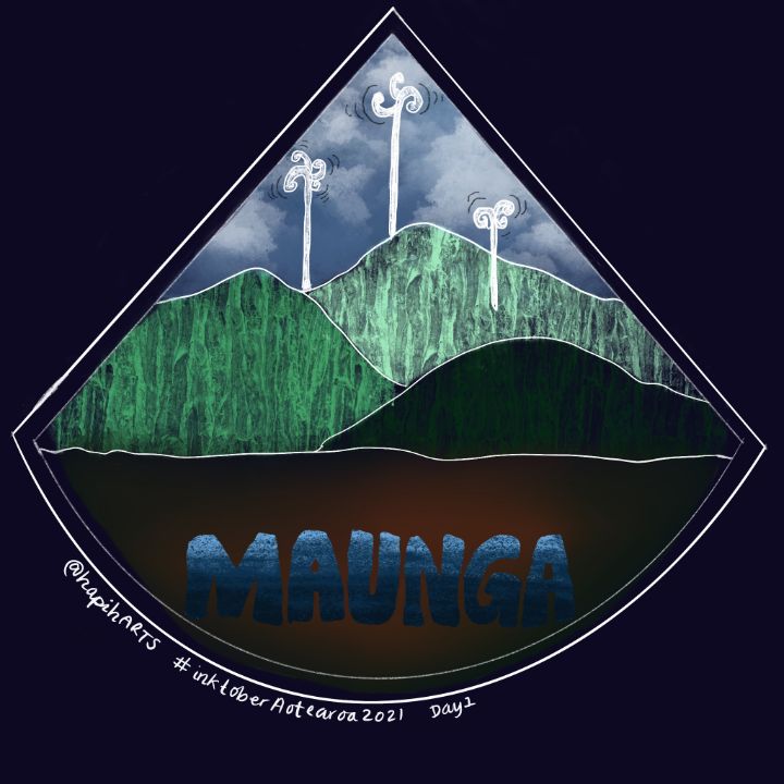 Maunga - Hapiharts - Drawings & Illustration, Landscapes & Nature, Mountains - ArtPal