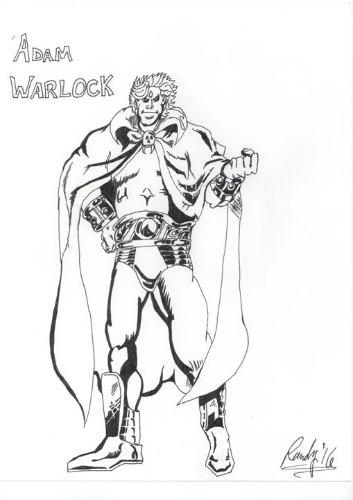 Adam Warlock Inked - Randall Andrews - Drawings & Illustration ...