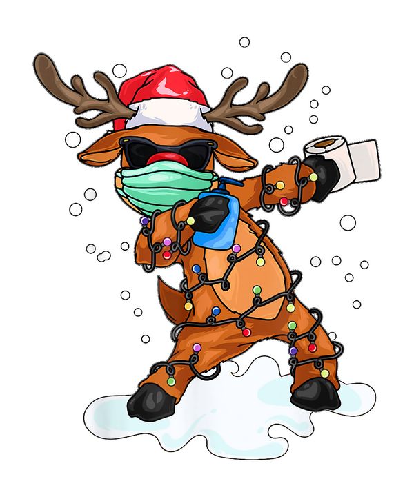 Dabbing Reindeer Wearing Mask - Kirara - Digital Art & AI, Holidays ...