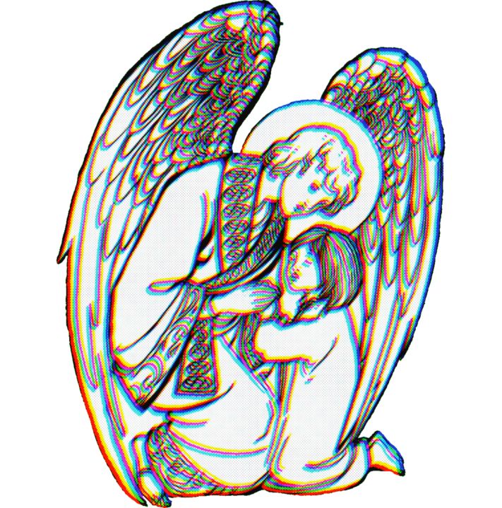 Catholic Guardian Angel Drawing