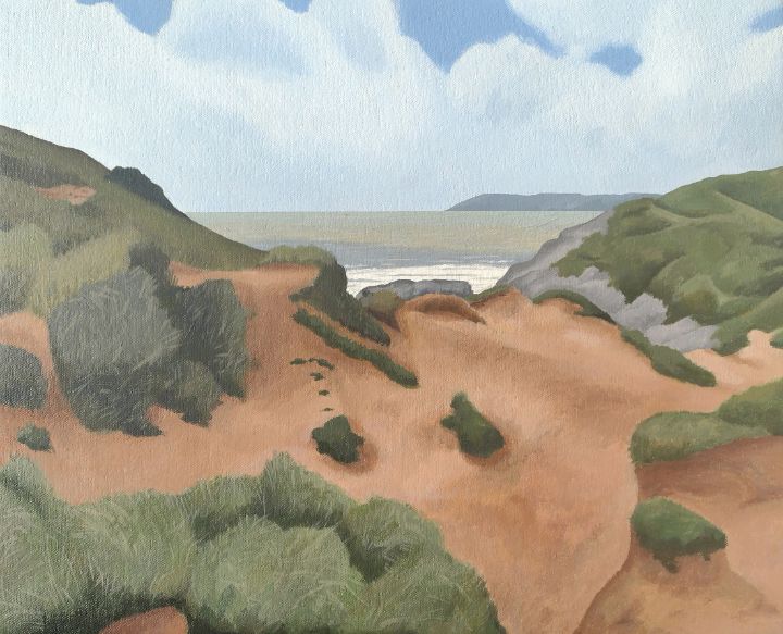 Pobbles Bay, The Gower - Kieran Naish - Paintings & Prints, Landscapes ...