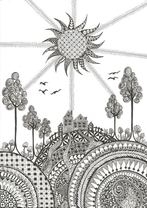 Intricale Ink - Paintings & Prints, Drawings & Illustration