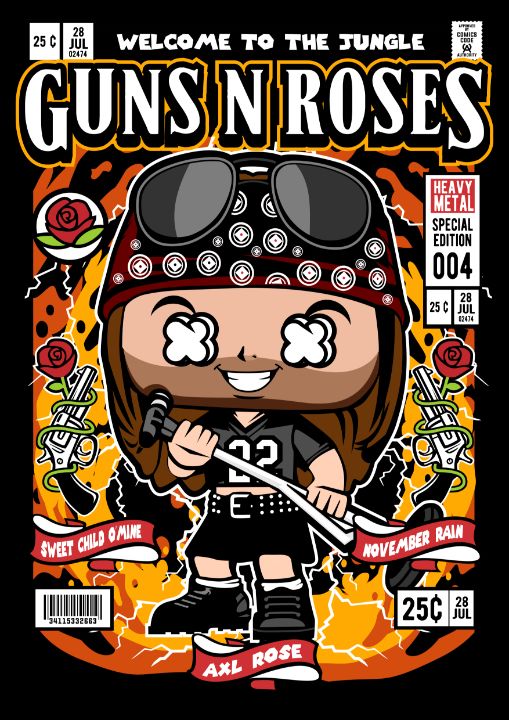 AXL Rose guns n roses - Digital Print - Digital Art & AI, Entertainment ...