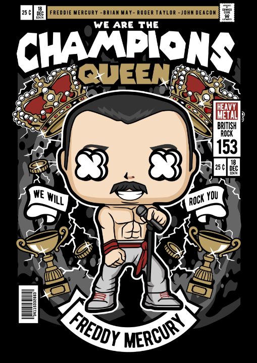 Queen we are the champions - Digital Print - Digital Art & AI ...