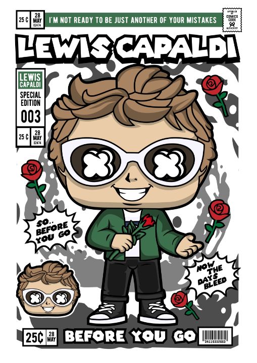 Lewis capaldi - Digital Print - Digital Art & AI, Entertainment, Music ...