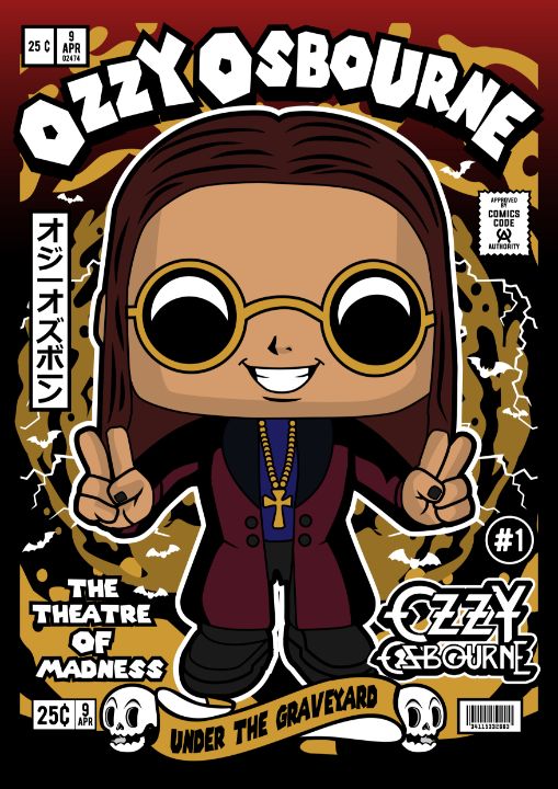 ozzy osbourne chibi fanart - Digital Print - Digital Art & AI ...