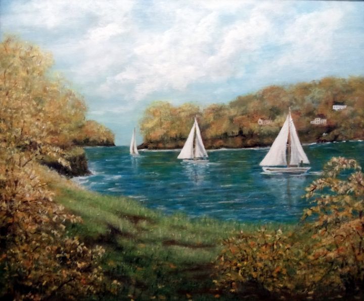 Autumn Sailing - Lucia Alberti - Paintings & Prints, Landscapes ...