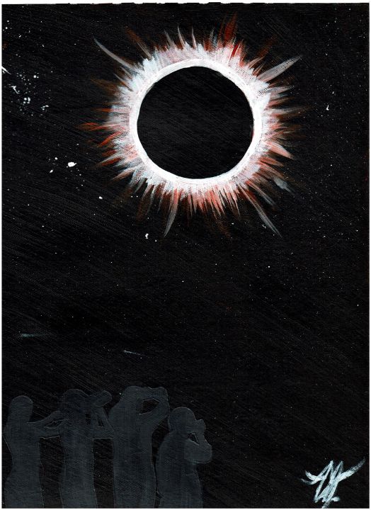People at Eclipse - Morgan - Paintings & Prints, Astronomy & Space ...
