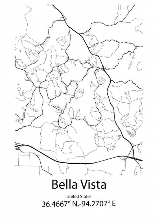 Bella Vista,United States Line Map A - Kaigozen - Drawings ...